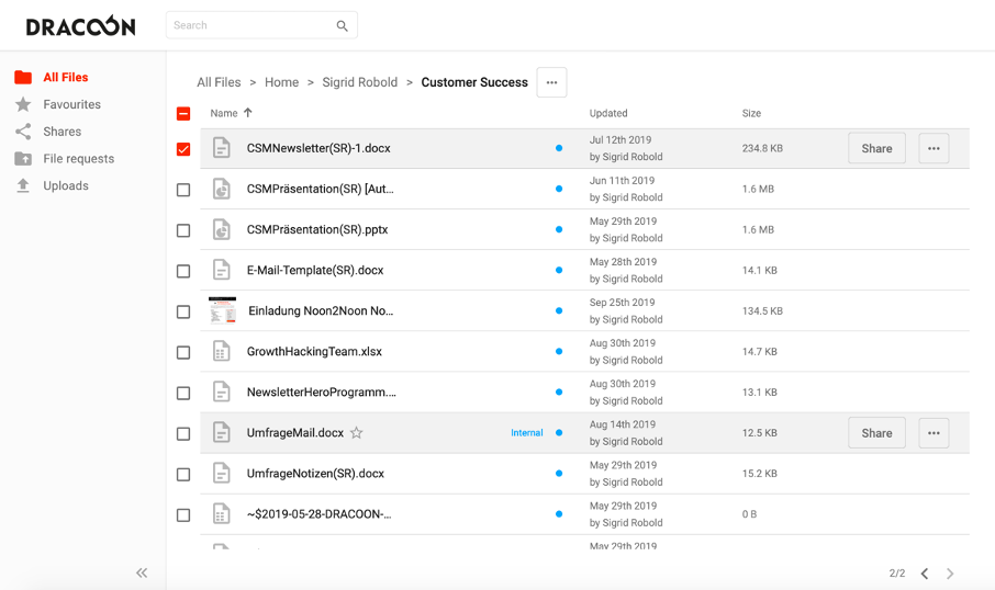 How to Use Shares and File Requests
